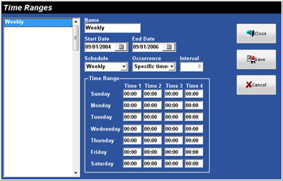 Time Ranges