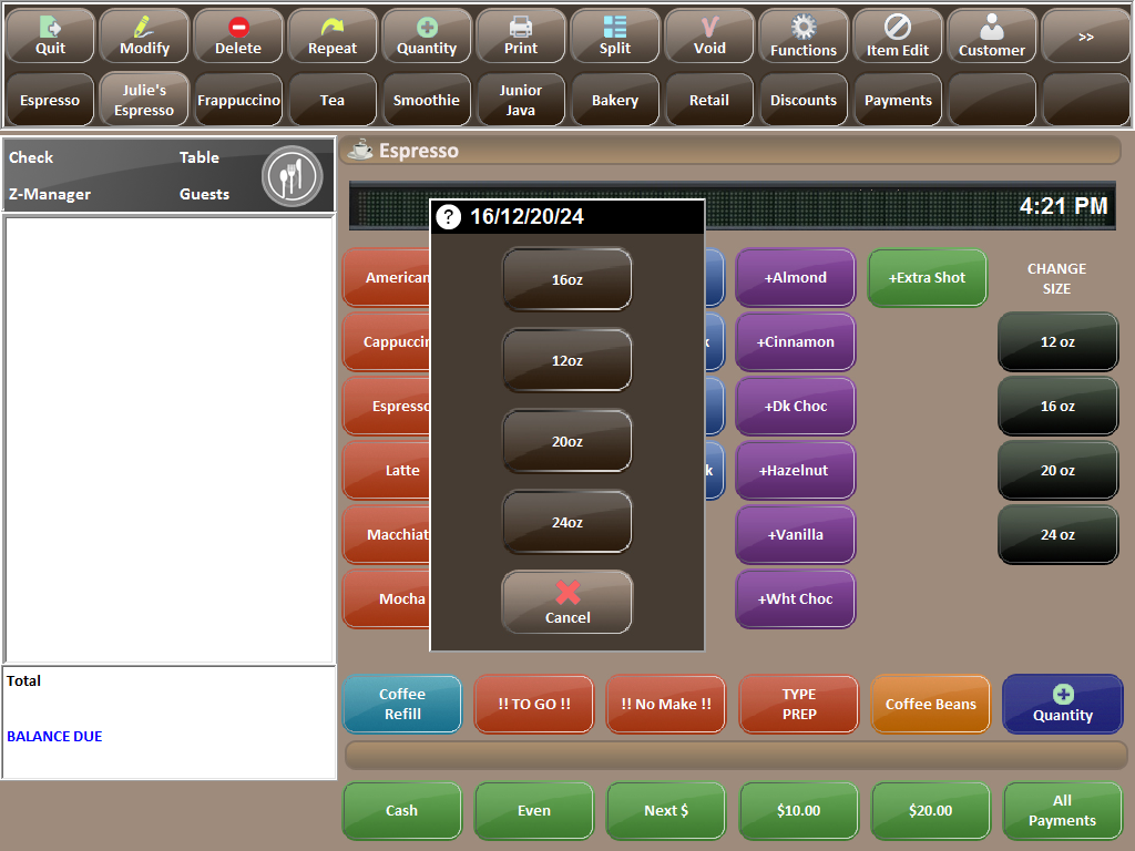 Café POS | Software for Coffee Shops | Focus POS Systems